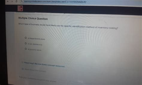 solved multiple cholce questionwhich type of business would