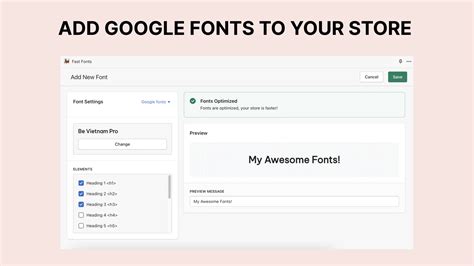 Saas App Store EASY Google Custom Fonts