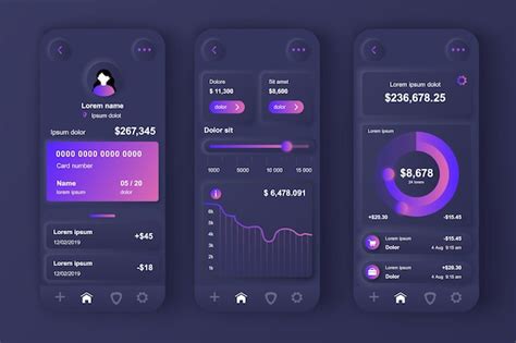 Premium Vector Music Player Concept Neumorphic Templates Set Player