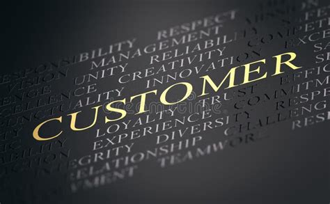 Customer Centric Concept Compagny Values Stock Illustration