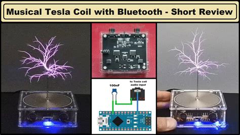 short review of small music tesla coil with bluetooth arduino maker pro