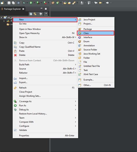 Cómo crear proyectos y clases en Java con Eclipse