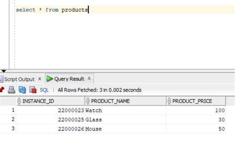 retrieve records from db via oracle oic kaamilant
