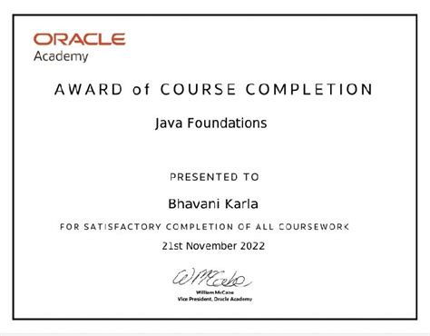 Karla Bhavani On Linkedin Oraclejava Foundations