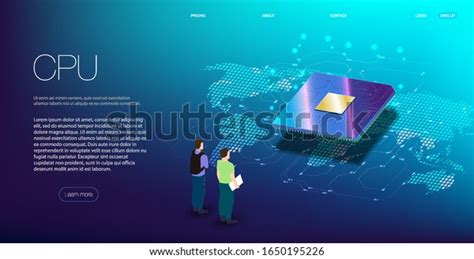 Quantum Computer Large Data Processing Database Stock Vector Royalty Free 1650195226