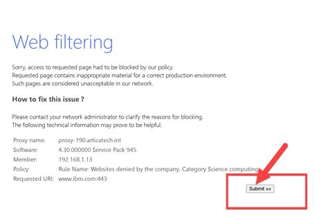 rules of the error page service artica wiki
