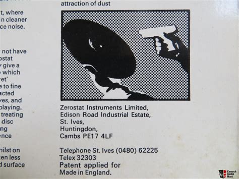 Zerostat Vinyl Record And Film Static Neutralizer Photo 4316780 Us Audio Mart