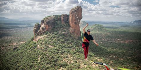 Jaan Roose Slacklining Between Cat Mouse Kenya