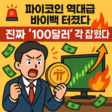 🚨 파이코인 역대급 바이백 터졌다 진짜 100달러 각 잡혔다🔥