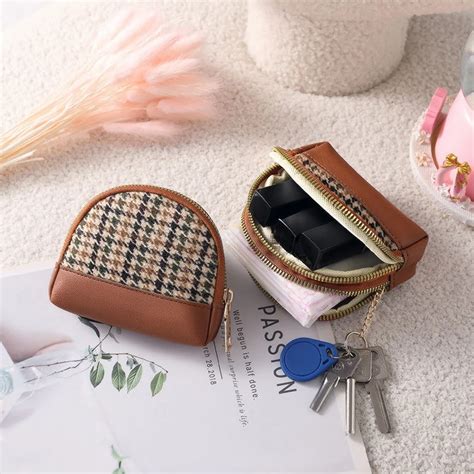 Vintage Coin Bags Fabric Coin Purse Women Double Zipper Small Wallet