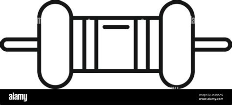 Resistor Component Icon Outline Vector Electrical Circuit Energy Board Stock Vector Image