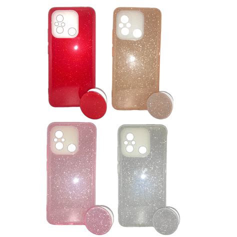 Capa Capinha De Silicone Com Gliter Para Xiaomi Redmi C Shopee Brasil