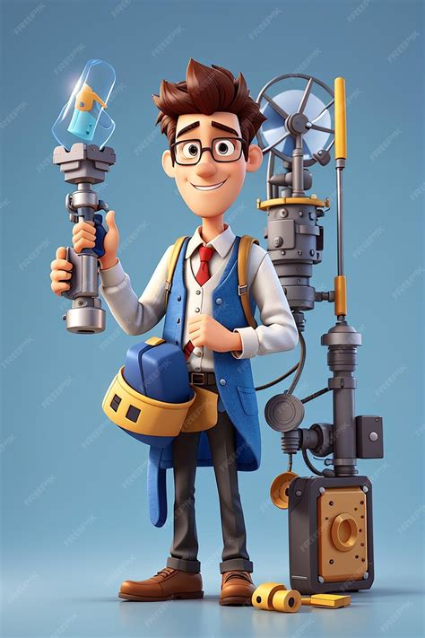 Premium Photo Inventor Cartoon Creative 3d Animation Illustration