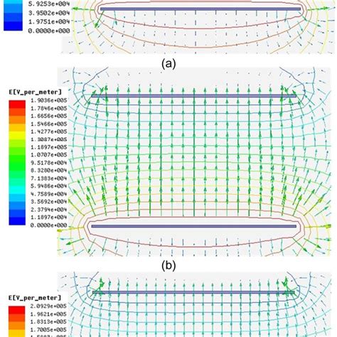 Electric Field Between The Two Electrodes With Different Spacings A