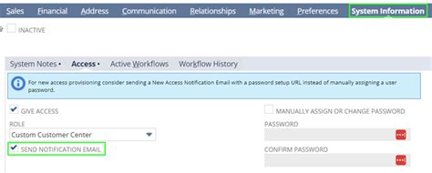 Updating The Customer Center Access Email Template Netsuite Anchor