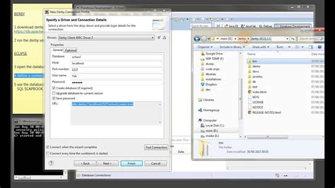 Derby Database In Eclipse Youtube