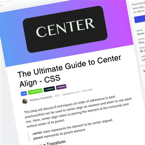 La guía definitiva para la alineación central CSS WD Web Design