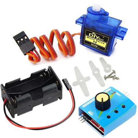 Wishiot Servo Motor Tester Kit Sg90 9g Micro Servo 180 Degree Rc Micro Servo