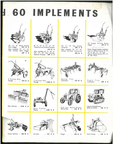 David Brown Tractor Implement Brochure Not Complete
