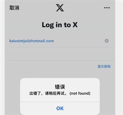 ios推特提示出错了请稍后再试 19泥地