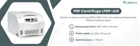 Prp Centrifuge Lprp A10 Prp Centrifuge Supplier Labtron