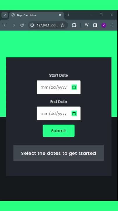 my project on the days difference calculator vivek mangal posted on the topic linkedin