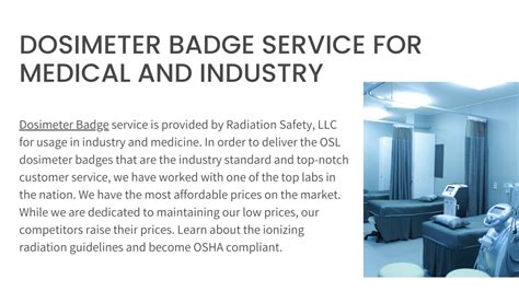 Ppt Buy Dosimeter Badge For Medical And Industry Radiation Safety Powerpoint Presentation Id