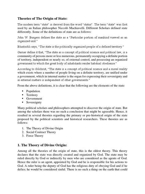 Force Theory Of Government Examples