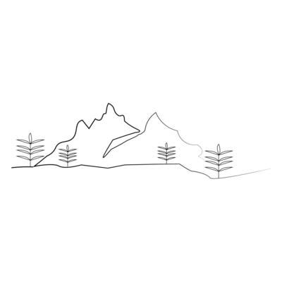 Mountain Tree Line Vector Art Icons And Graphics For Free Download
