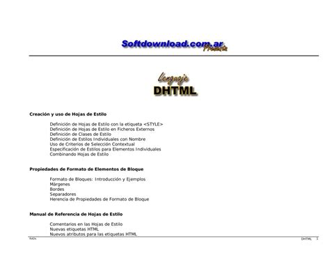 PDF de programación HTML Dinámico