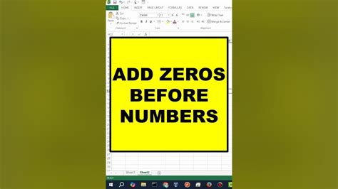 Add Zeros Before Numbers In Excel Computertricks Excel Exceltips