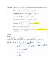 Techniques For Computing Limits Docx Course Hero