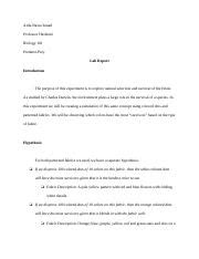 Bio Predator Prey Lab Report Arda Nasra Ismail Professor Hashemi Biology Predator