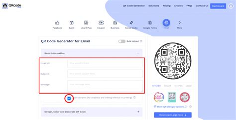 QR Code For Email Free Online QR Code Generator With Logo