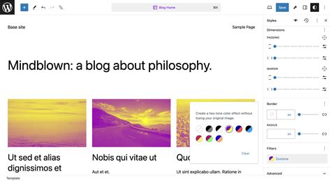 Filters Settings Overview Documentation