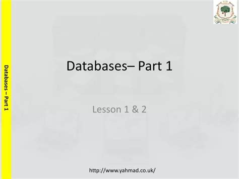 ppt databases part 1 powerpoint presentation free download id 2249737