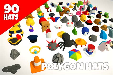 Ultimate Polygon Hat Bundle 3d Model