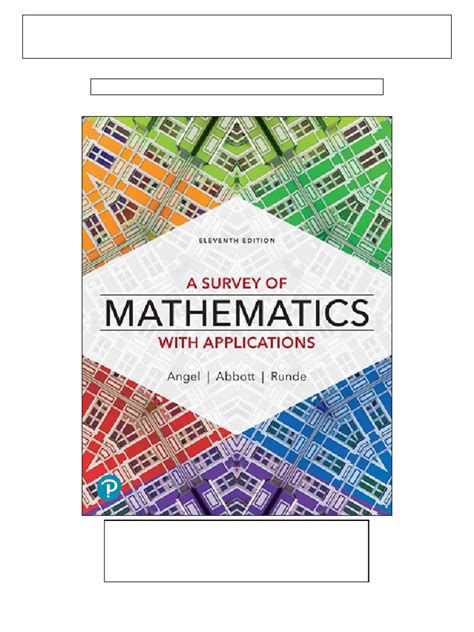 Solutions For Survey Of Mathematics With Applications 11th Edition By Runde Pdf Set