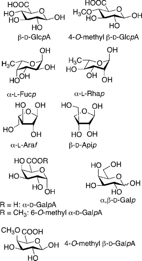 Main Monosaccharide Units Composing Pectins Download Scientific Diagram