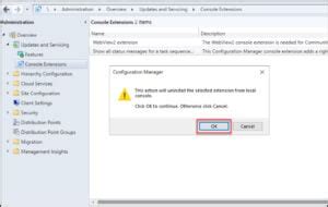 Manage SCCM Console Extensions Approve Install Uninstall