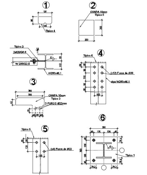 Beam Connection Details In Autocad 2d Drawing Cad File Dwg File