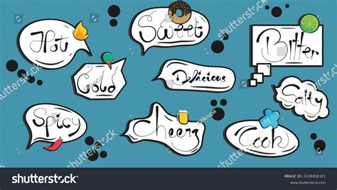 Set Speech Text Bubble Chat Box Stock Vector Royalty Free Shutterstock