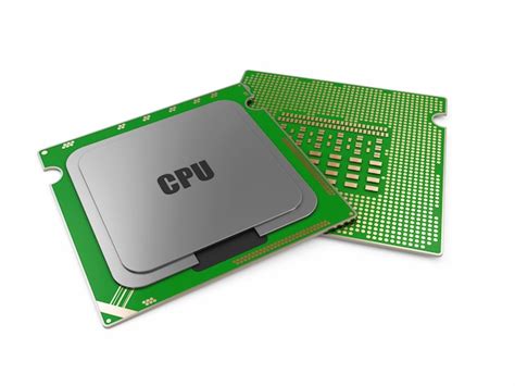 Premium Photo Modern Cpu Central Processing Unit Isolated On White