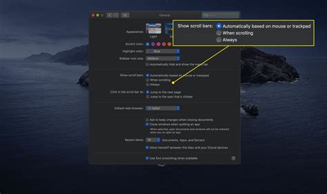 How To Configure Scroll Bars In MacOS And OS X