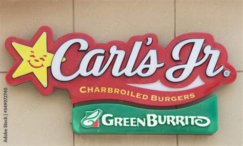 Gorman Ca July 24 2017 Carls Jr Green Burrito Fast Food Restaurant