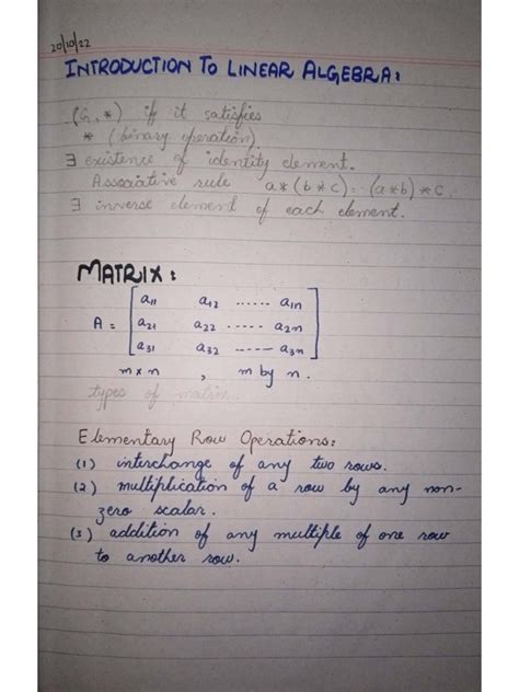 linear algebra lag work pdf
