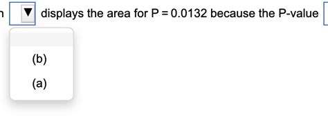 Solved Match Each P Value With The Graph That Displays Its