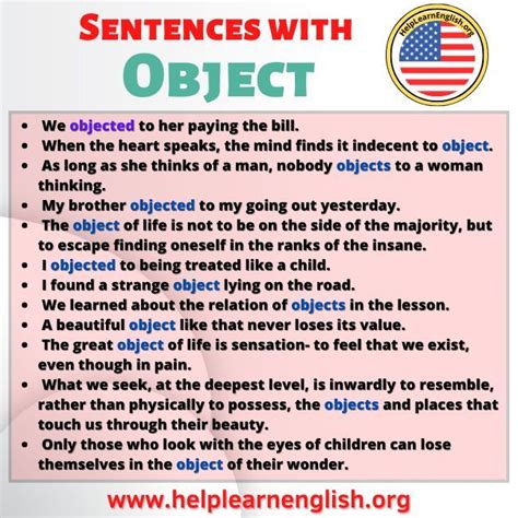 Sentences With Object Object In A Sentence In English In 2022