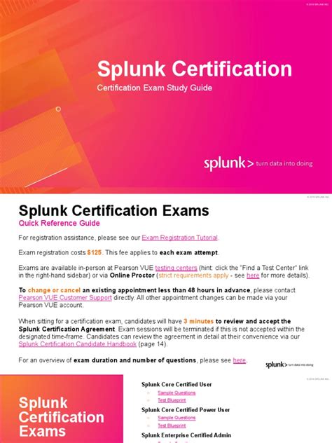 Splunk Certification Exams Study Guide Pdf World Wide Web