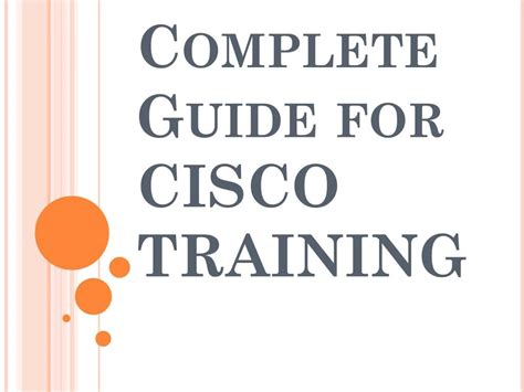 PPT Key Role Of Cisco Training PowerPoint Presentation Free Download ID